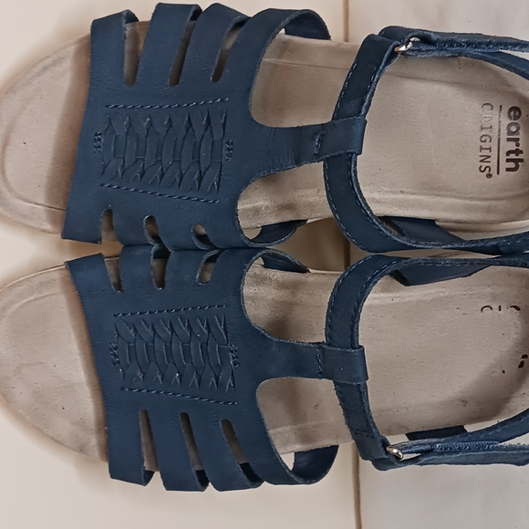 Earth Origins | Shoes | Earth Origins Blue Comfort Sandals With Woven ...